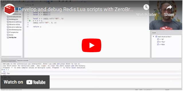 ZeroBrane Studio Plugin for Redis Lua Scripts | Redis